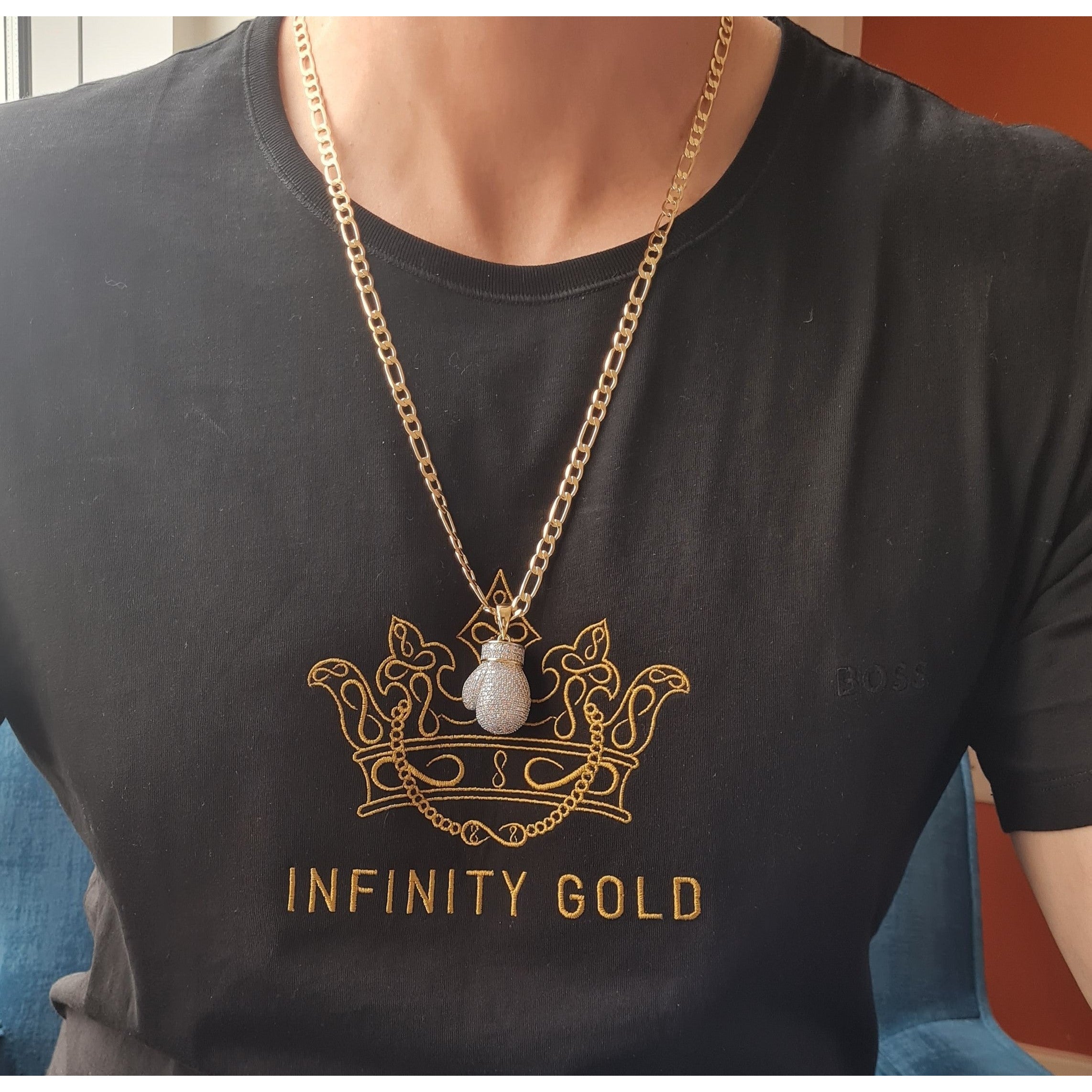 45mm Chunky Boxing Glove Pendant – INFINITY GOLD UK